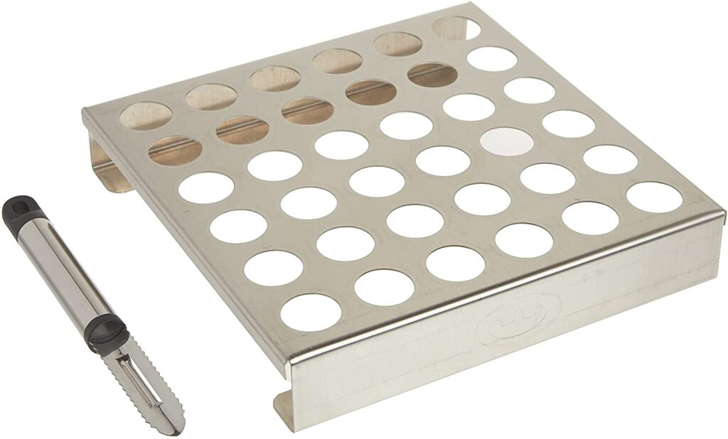 36-Hole Stainless Steel Jalapeño Rack with Corer - Metal Fusion, Inc.