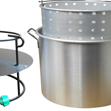 Outdoor Double Jet Cooker Package with 120 Quart Aluminum Pot - Metal ...