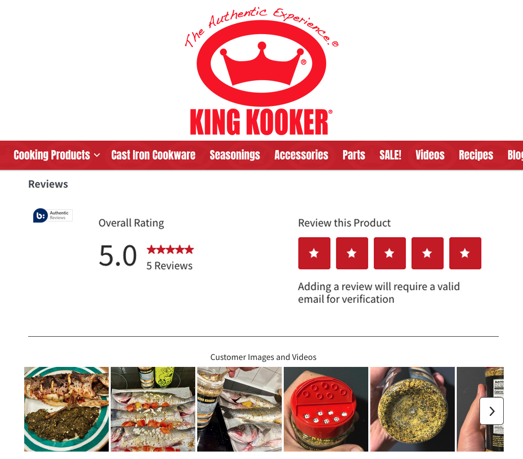 Feeling the Love at King Kooker® from our 5 Star Reviews! - Metal ...